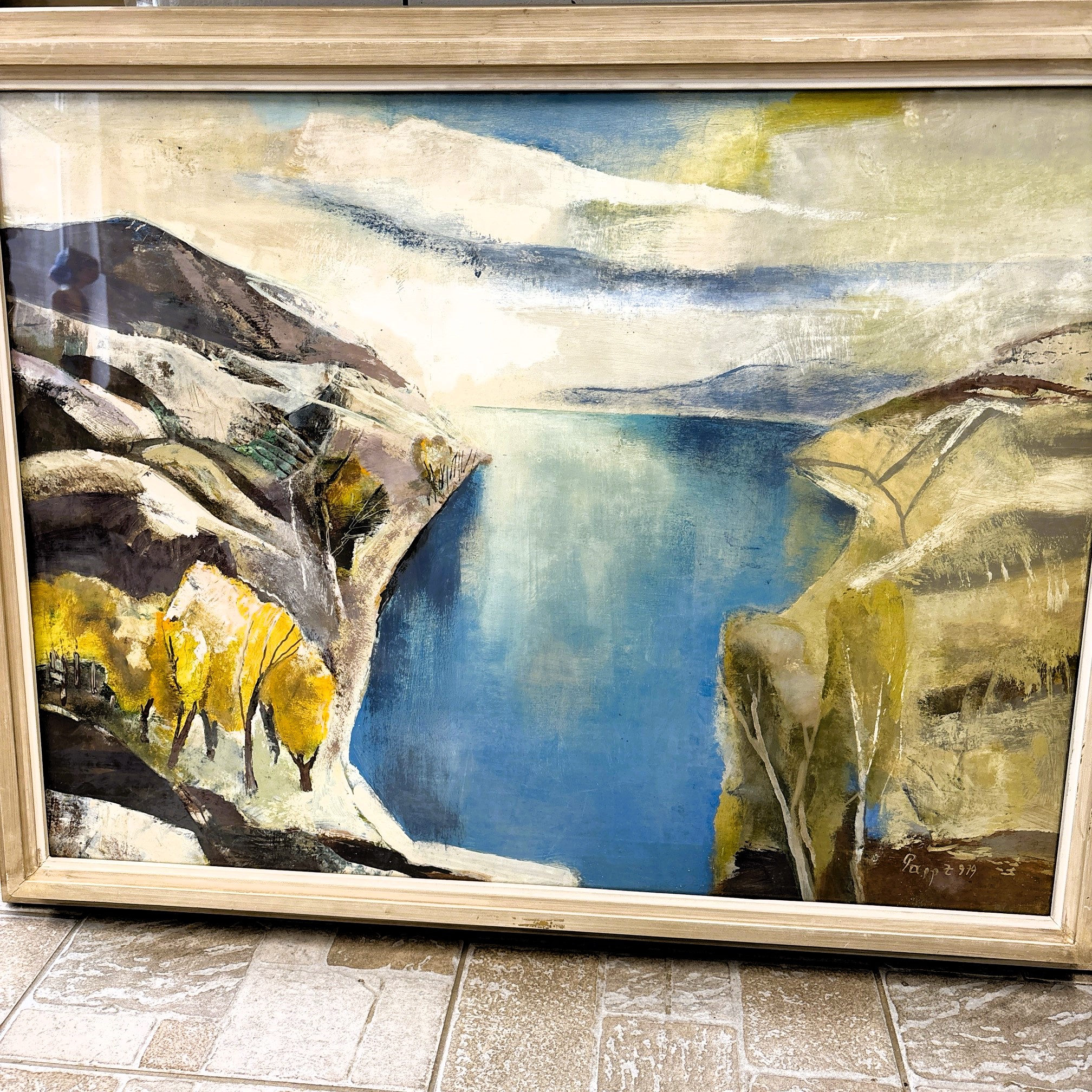 Papp Zoltán – "Öböl" olajfestmény | Kincsvadász